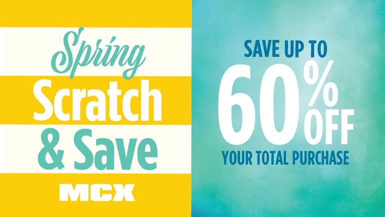 MCCS MCX: Spring Scratch and Save